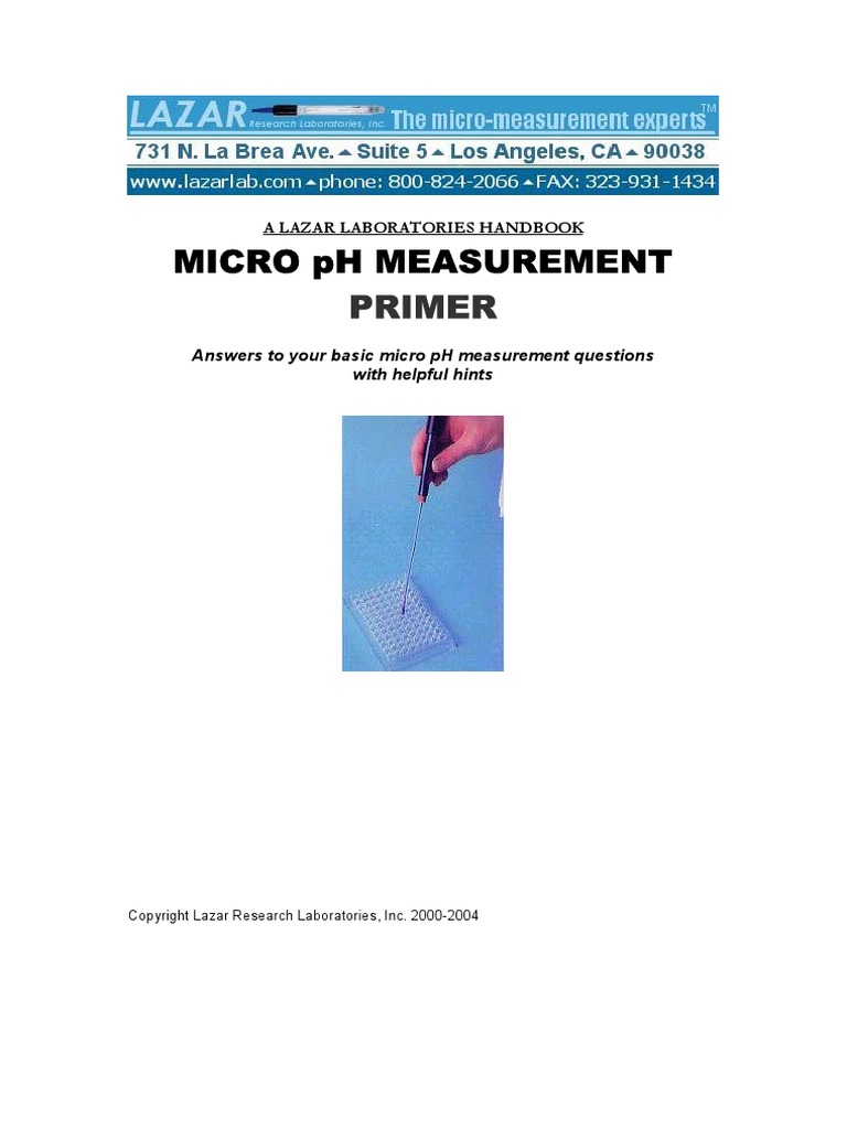 Micro PH Booklet | PDF | Ph | Electrical Resistance And Conductance