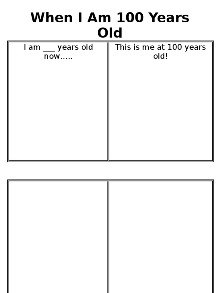 When I Am 100 Years Old Drawing | PDF | Self-Improvement | Lifestyle