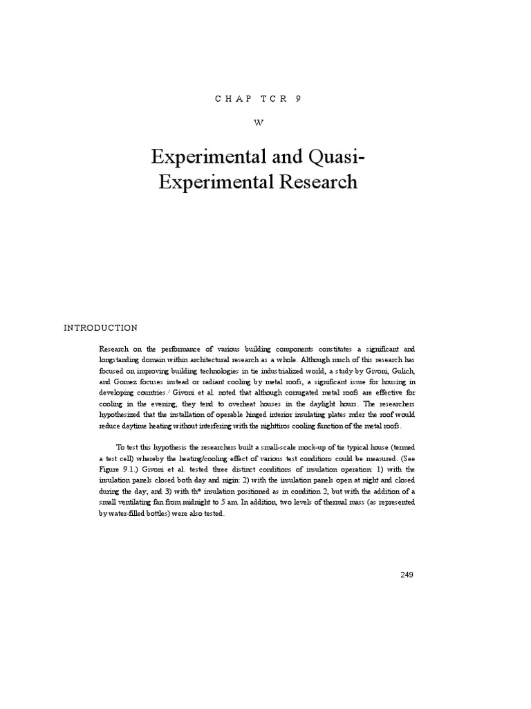 Experimental Research | PDF | Experiment | Building Insulation