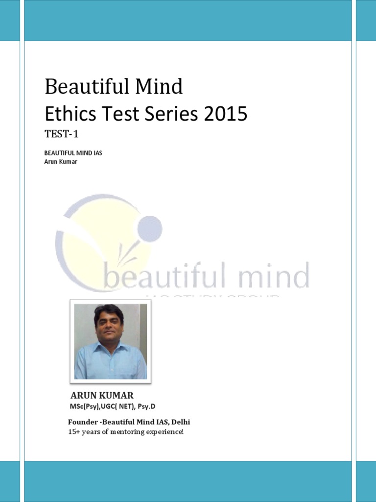 Ethics Test Series 2015: Governance Insights | PDF