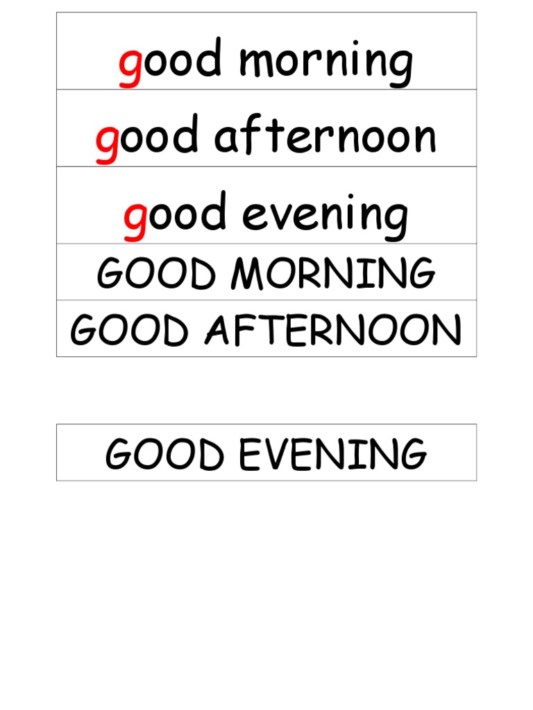 Greetings for All Times of Day | PDF