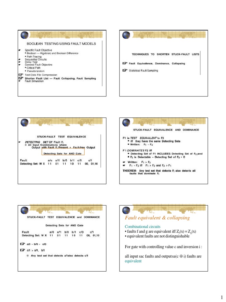 Fault Equivalent & Collapsing: Combinational Circuits | PDF