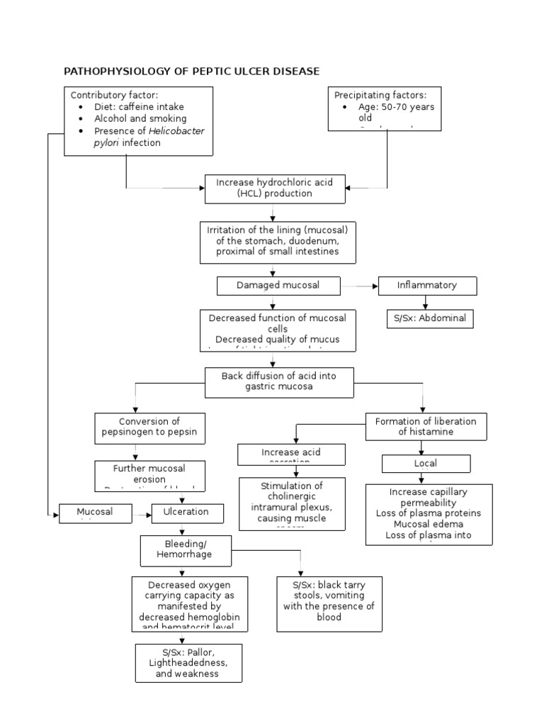 Pathophysiology of Peptic Ulcer | PDF | Wellness