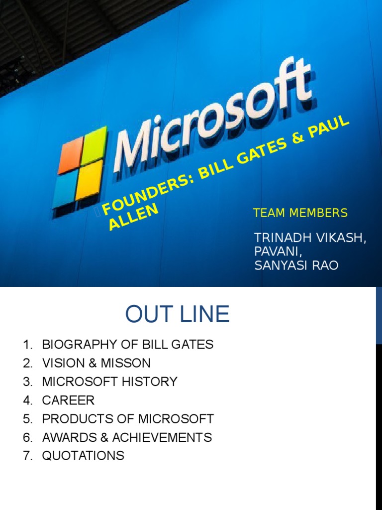Bill Gates: Microsoft Founder Biography | PDF