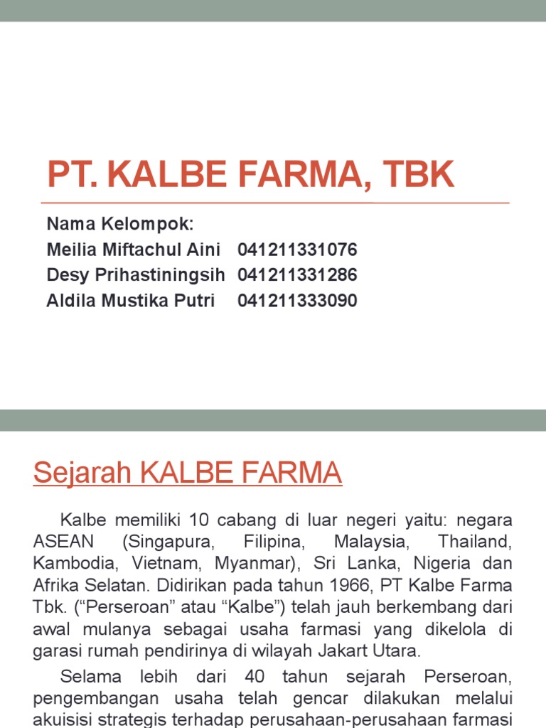Kalbe Farma | PDF
