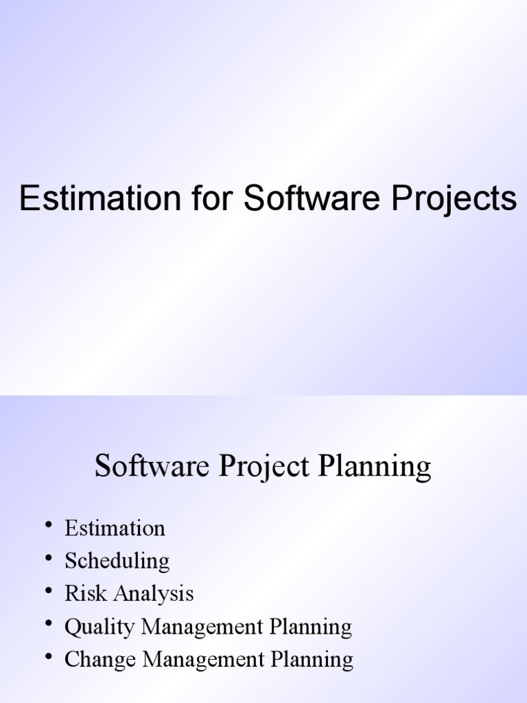 Software Project Estimation Techniques | PDF | Component Based Software Engineering | Software