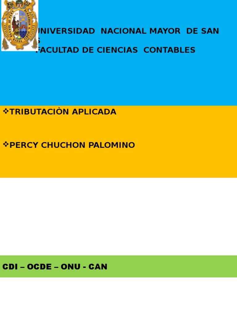Cdi Modelo Ocde Onu A | PDF | Impuestos | Perú