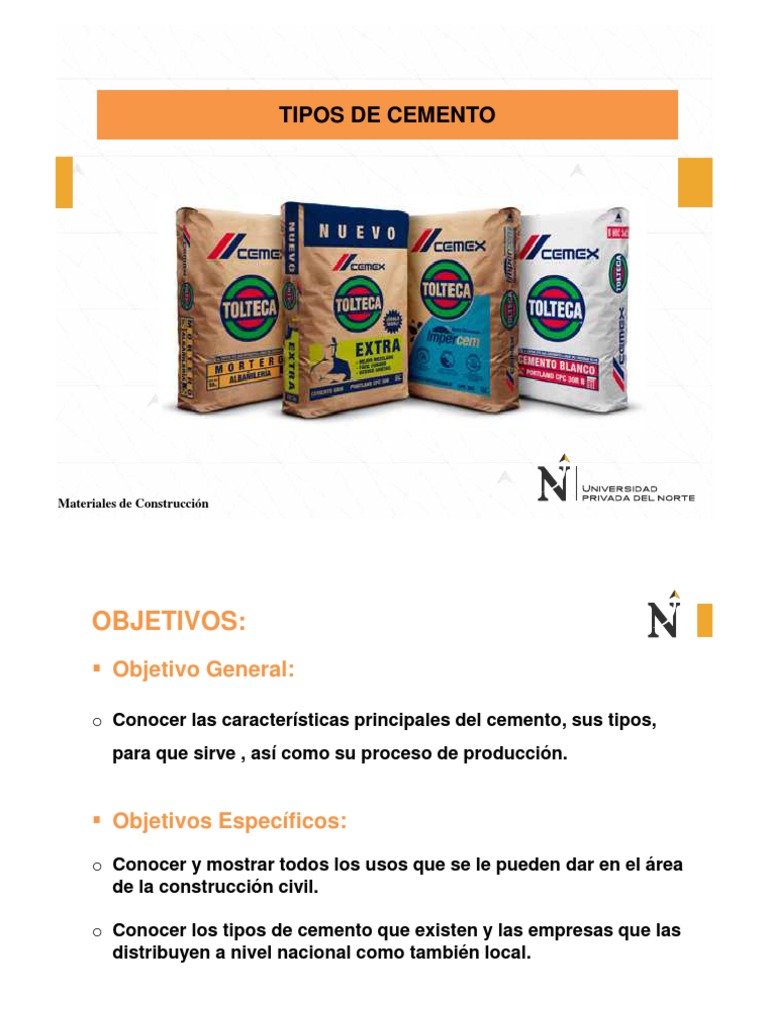 Tipos de Cemento | PDF