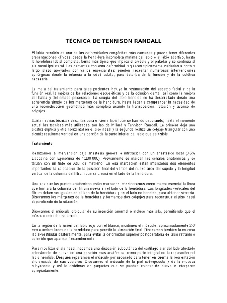 Técnica de Tennison Randall | PDF | Odontología | Piel