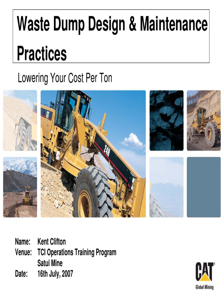 Waste Dump Design & Maintenance Practice | PDF | Truck | Tractor