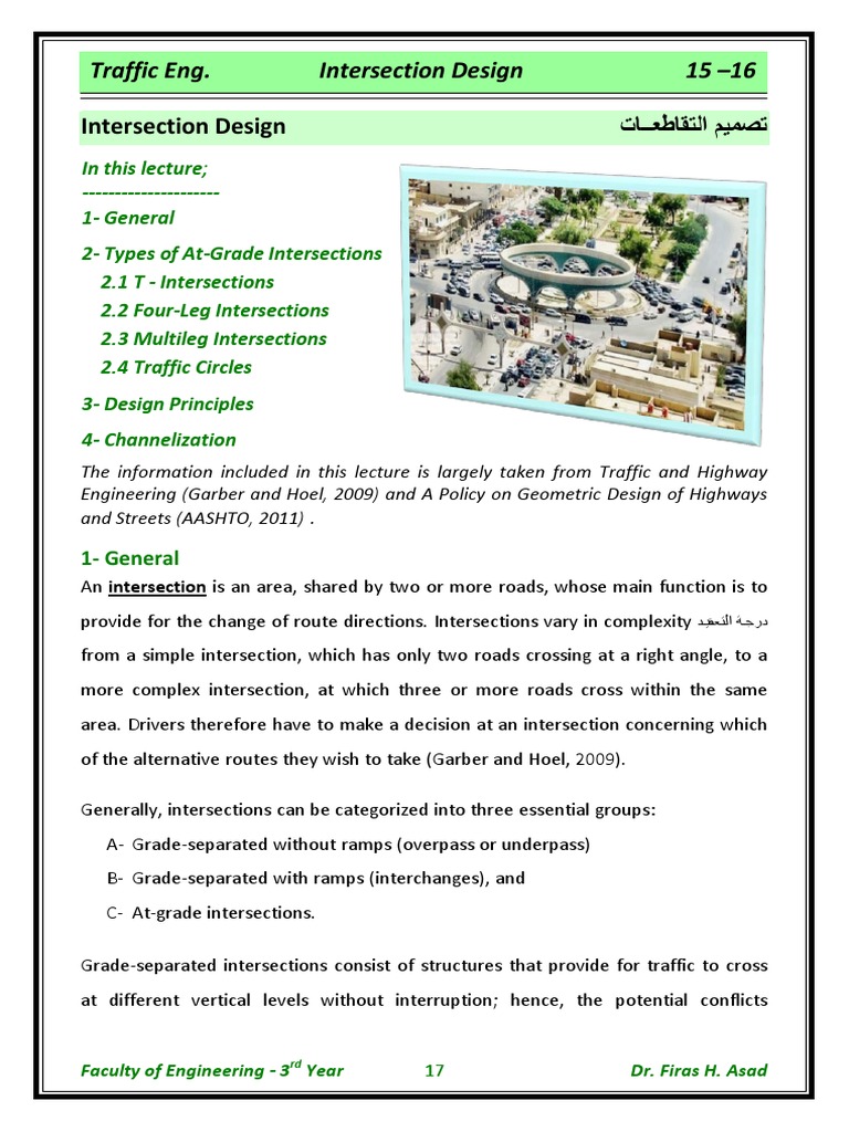 Intersection Design Principles and Types | PDF | Traffic | Intersection ...