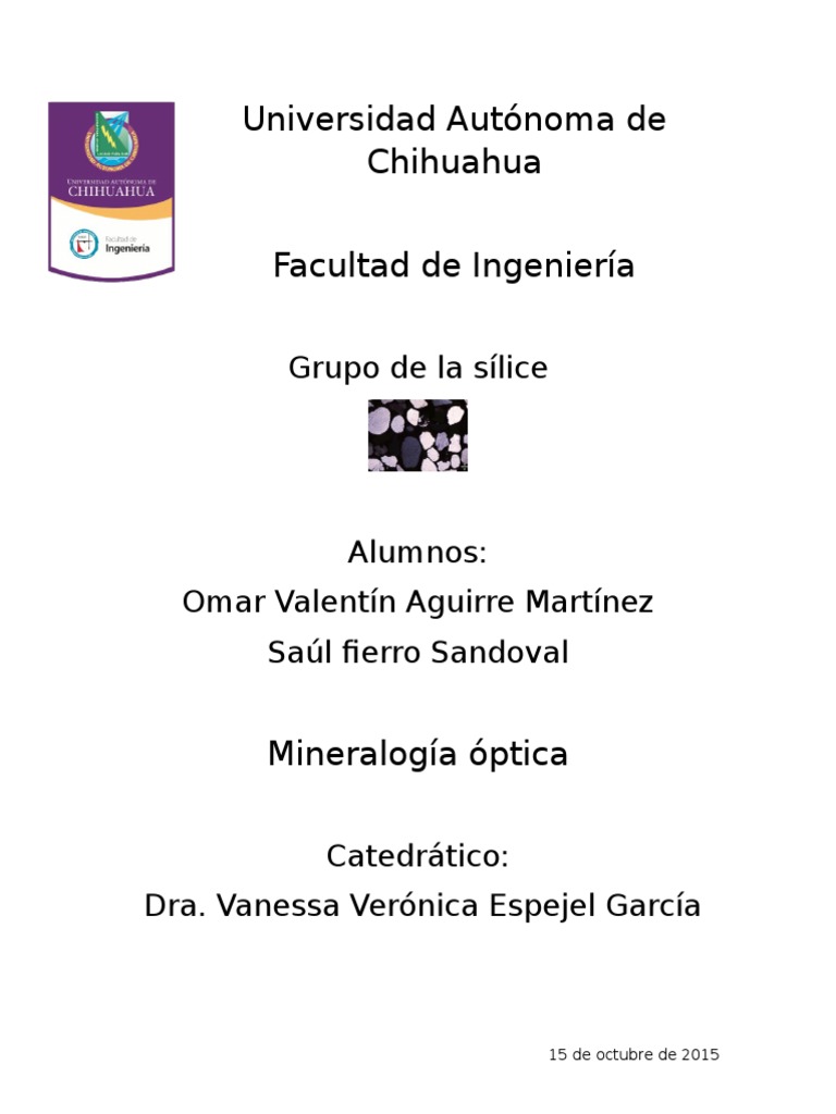 Propiedades y Usos de la Sílice SiO2 | PDF | Silicio | Minerales
