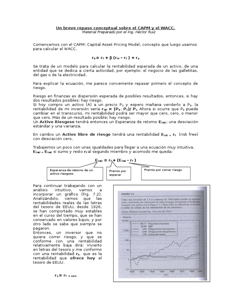 Diferencias CAPM y WACC | PDF