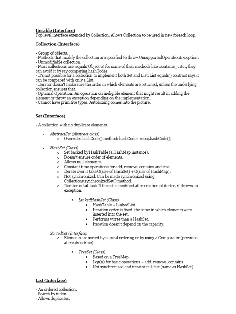 Iterable (Interface) : Abstractset (Abstract Class) | PDF | Theoretical ...