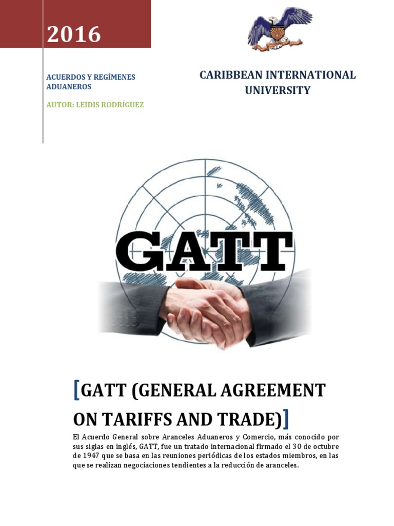 El Gatt | PDF | Acuerdo General sobre Aranceles Aduaneros y Comercio ...