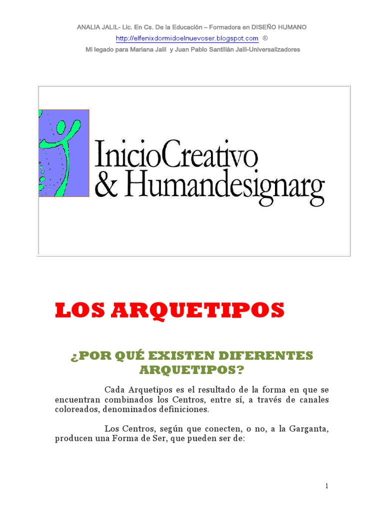 Diseño Humano Arquetipos | PDF | Homo Sapiens | Toma de decisiones