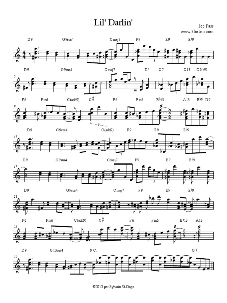 Joe Pass - Lil' Darlin' | PDF