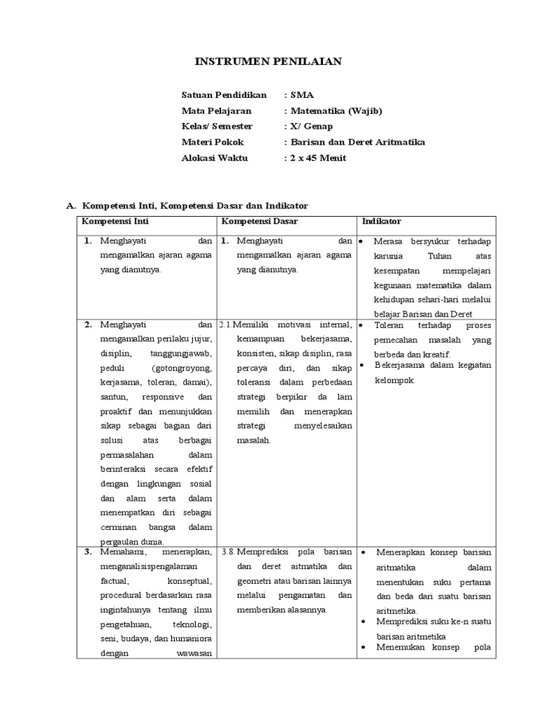 Contoh Assesment | PDF