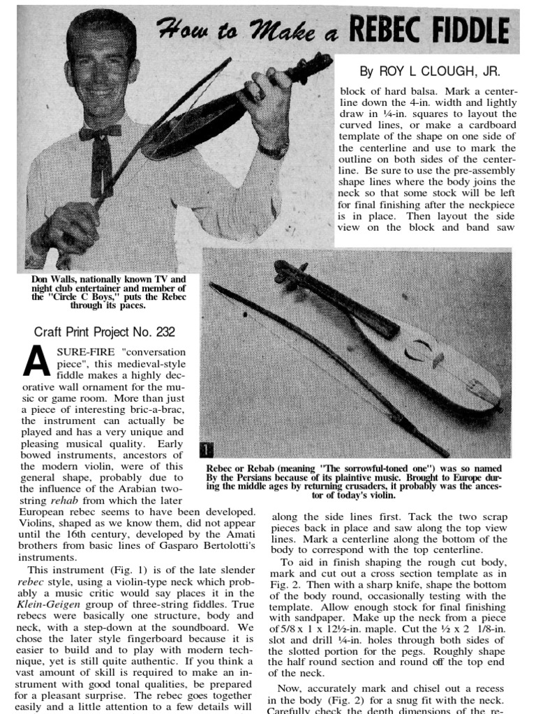 How To Make A Redel Fiddle | PDF | Violin | String Instruments