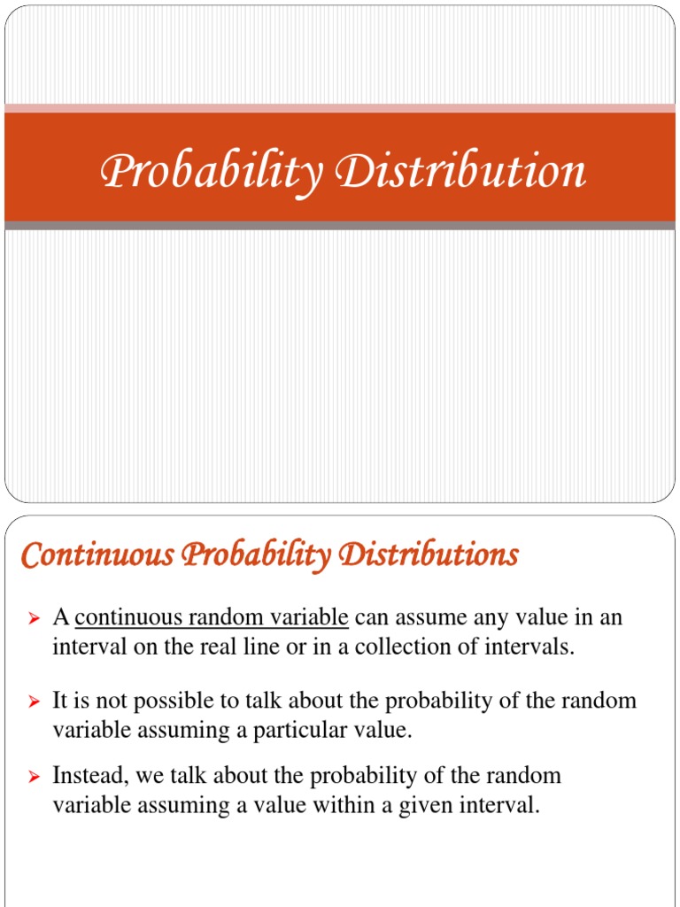 Continuous Probability Distribution PDF | PDF | Normal Distribution | Mean