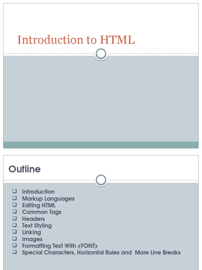 Lecture 02 HTML Basics | PDF | Html Element | Html