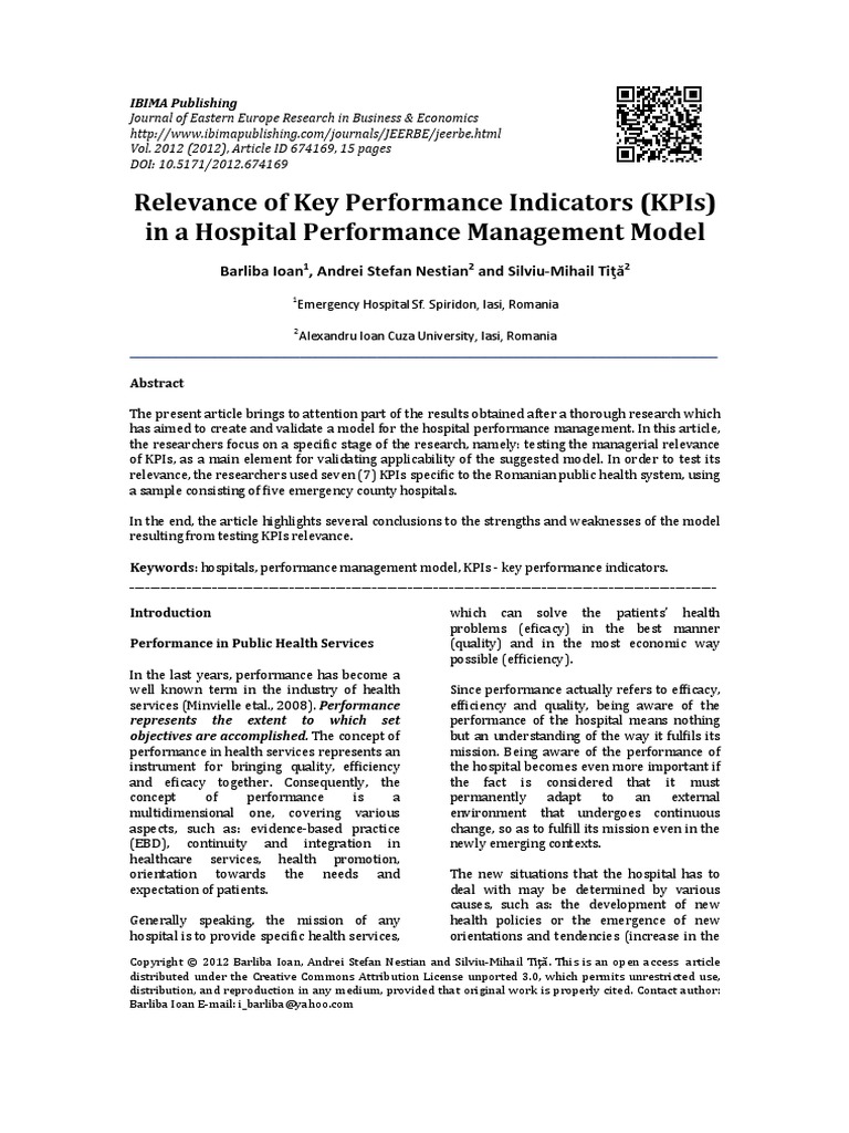 Key Performance Indicator For Hospital | Patient | Health System