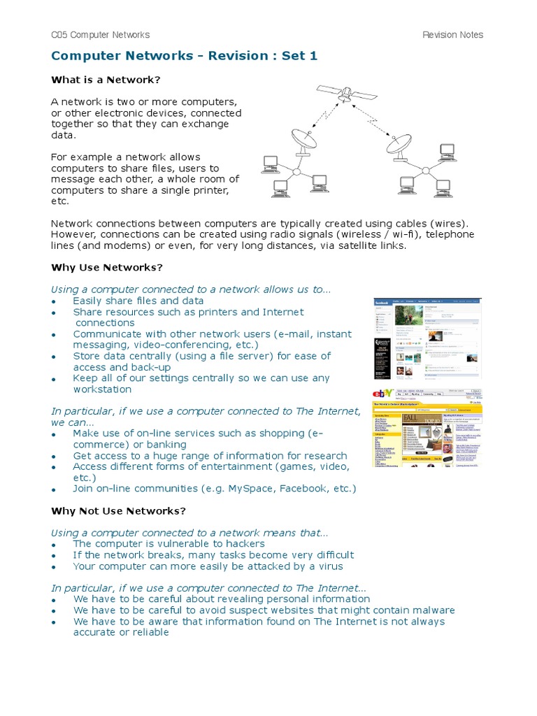 Computer Networks Revision Notes IGCSE | Wireless Lan | Computer Network