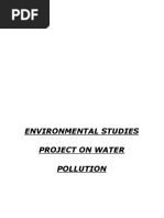 Project On Water Pollution | PDF | Water Pollution | Water