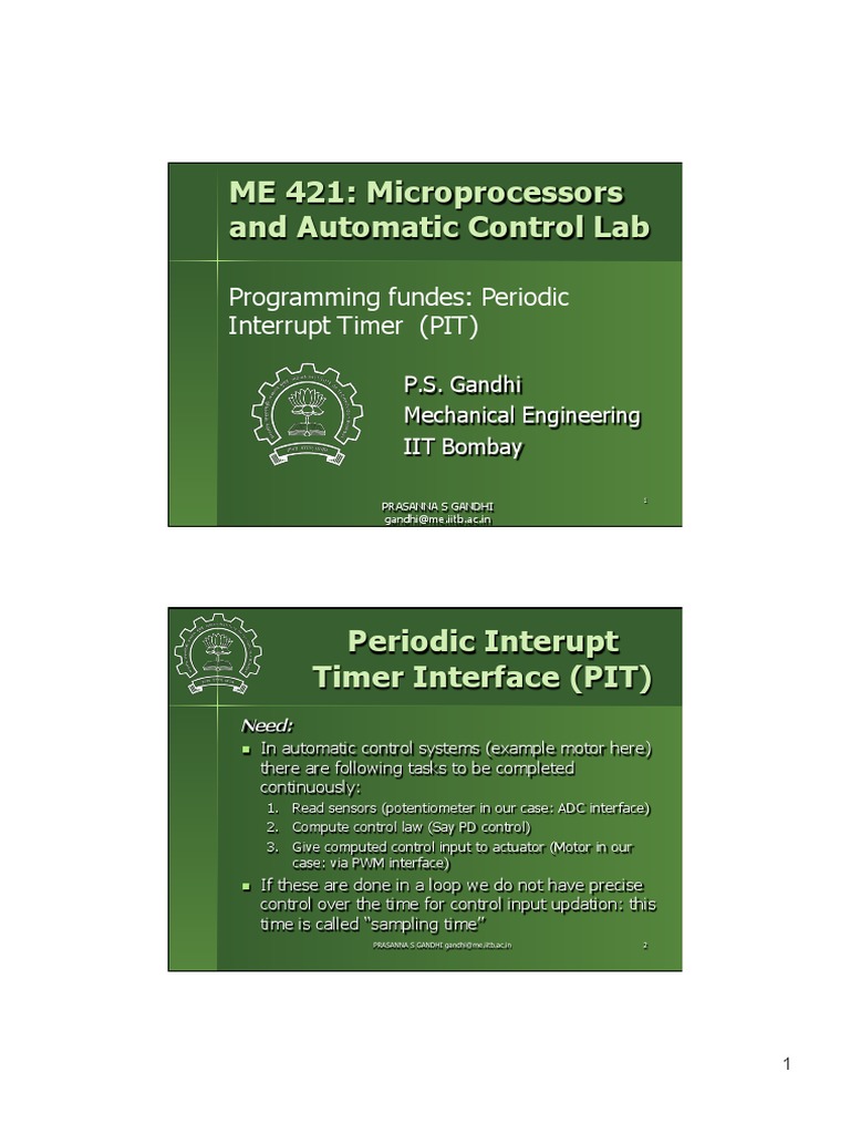 Periodic Interrupt Timer (PIT) Interface: Enabling Precise Timing for Microcontroller-Based ...