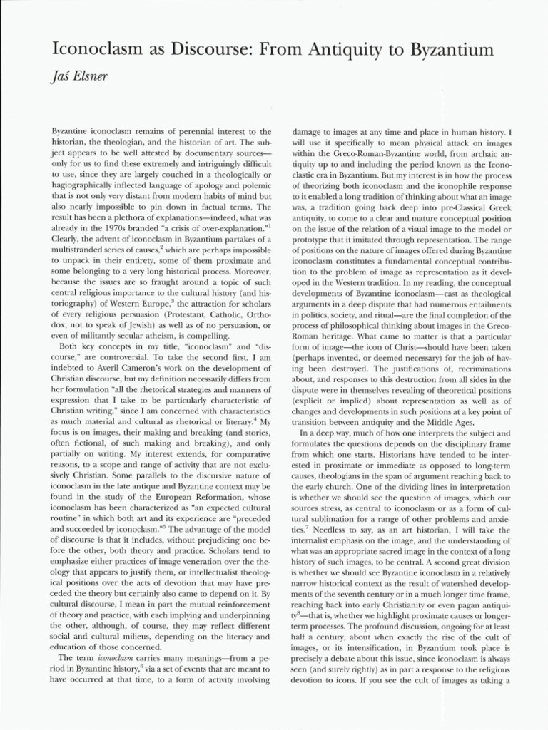 Iconoclasm As A Discourse | PDF | Icon | Byzantine Empire