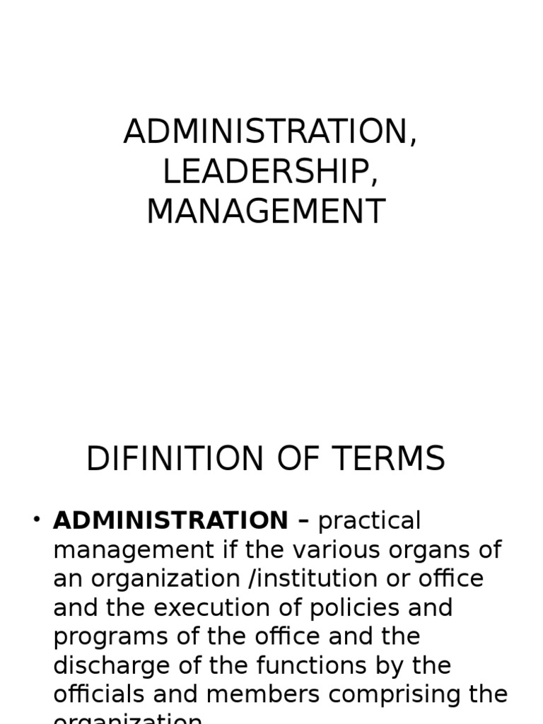 Administration, Leadership, Management | Leadership | Leadership ...