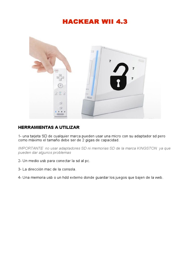 Hackear Wii | PDF | Memoria USB | Archivo de computadora