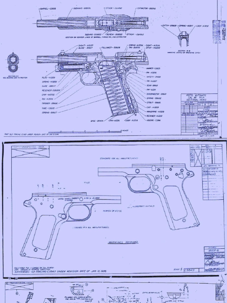 m1911 Blueprints Scans PDF | PDF