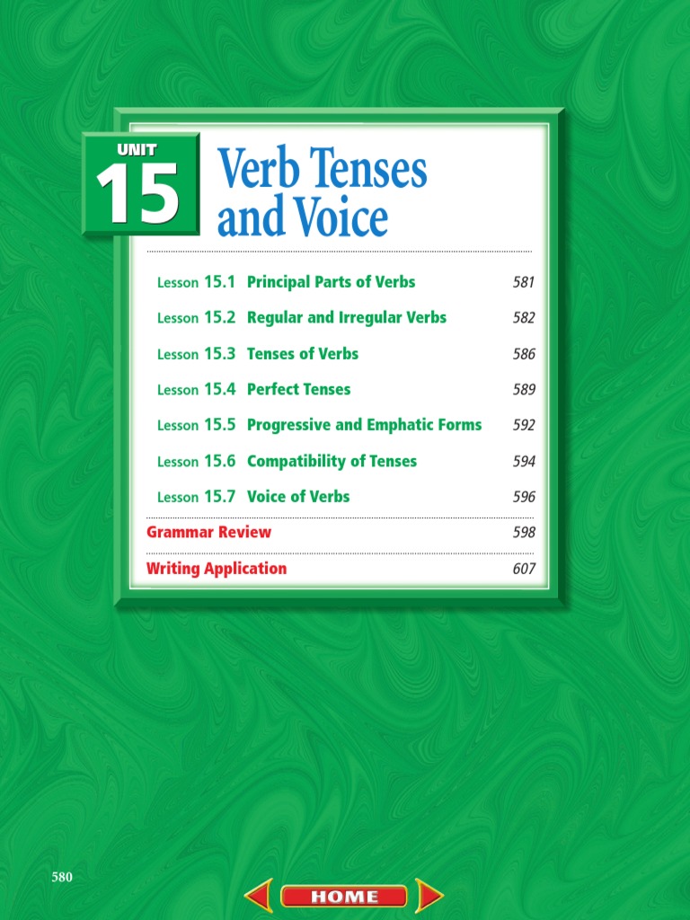 Unit15 Verbs PDF | PDF | Perfect (Grammar) | Grammatical Tense