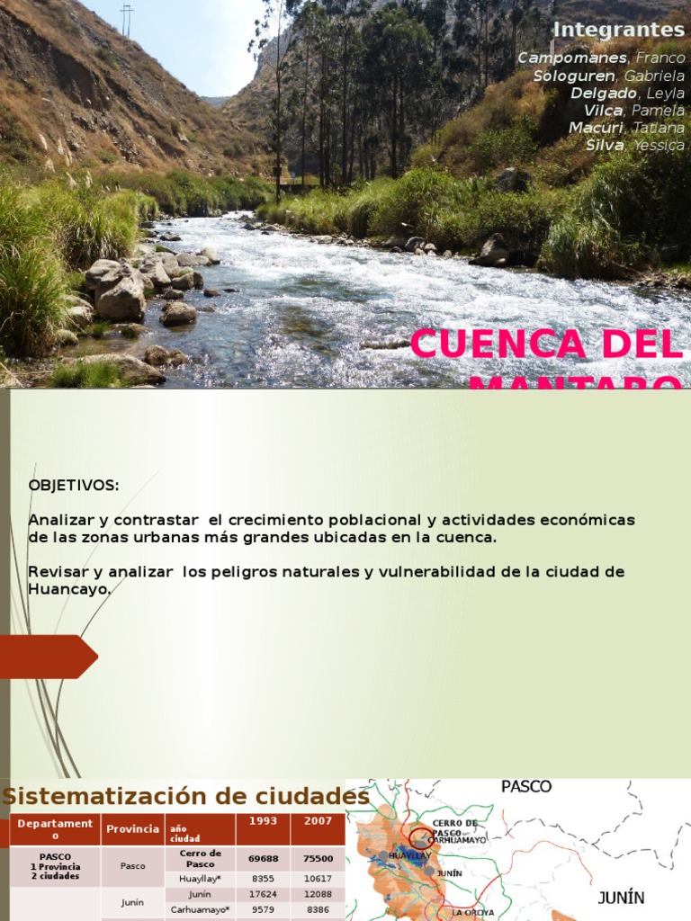 Análisis de la Cuenca del Río Mantaro | PDF | Geografía Física ...