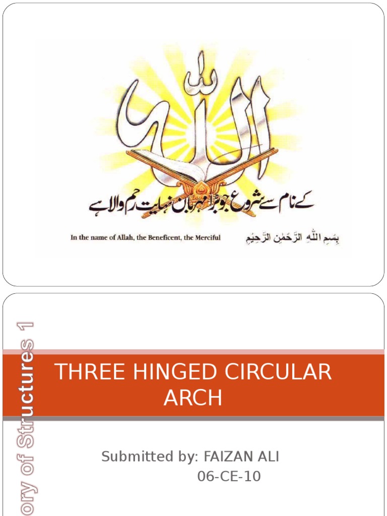 Three Hinged Circular Arch | PDF | Bending | Beam (Structure)