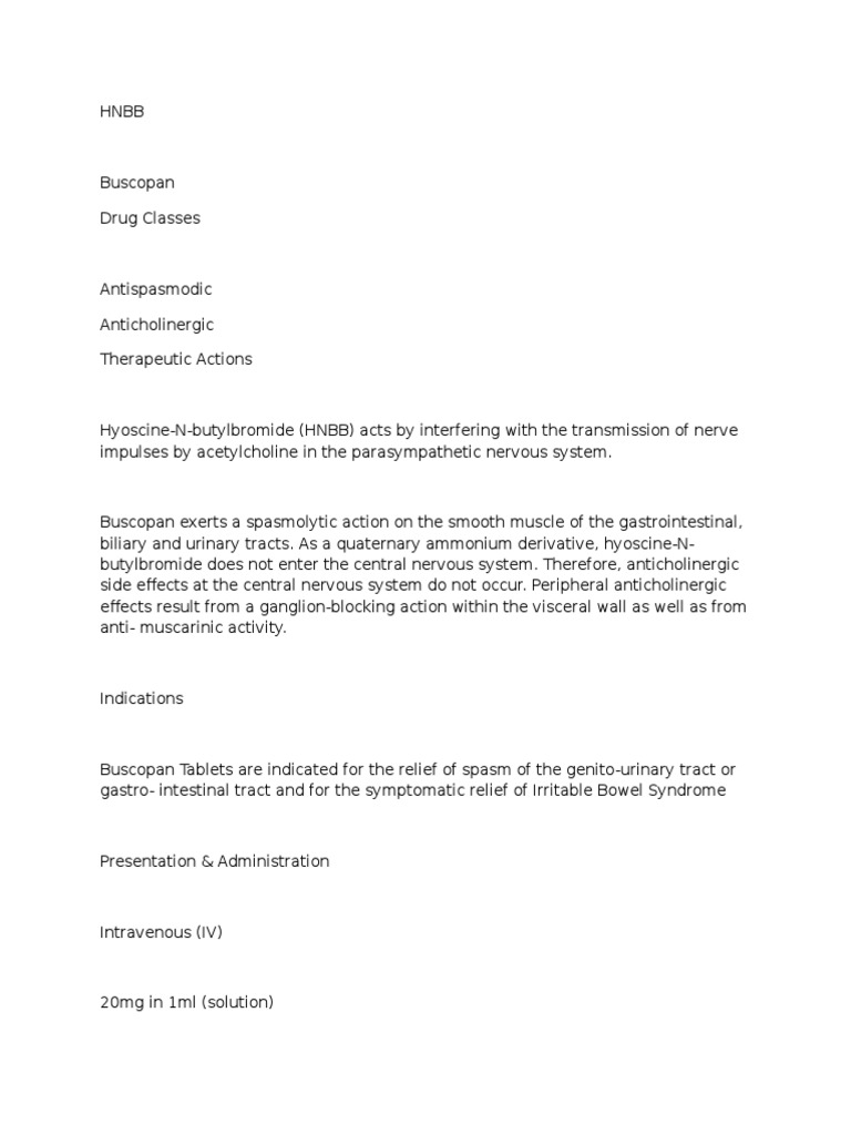 HNBB | Intravenous Therapy | Drugs