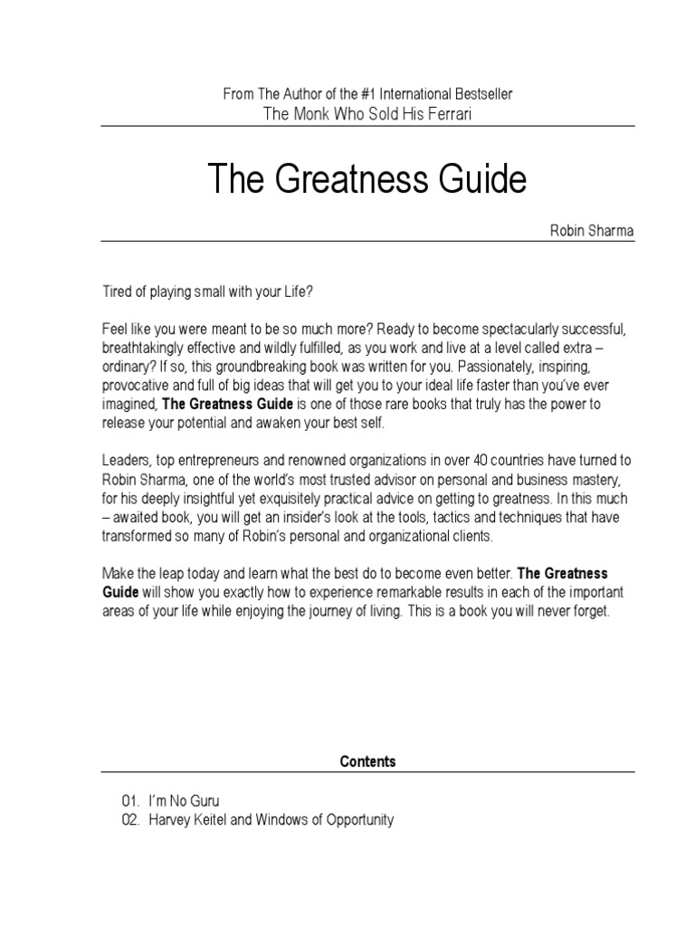 The Greatness Guide PDF | PDF | Guru | Leadership