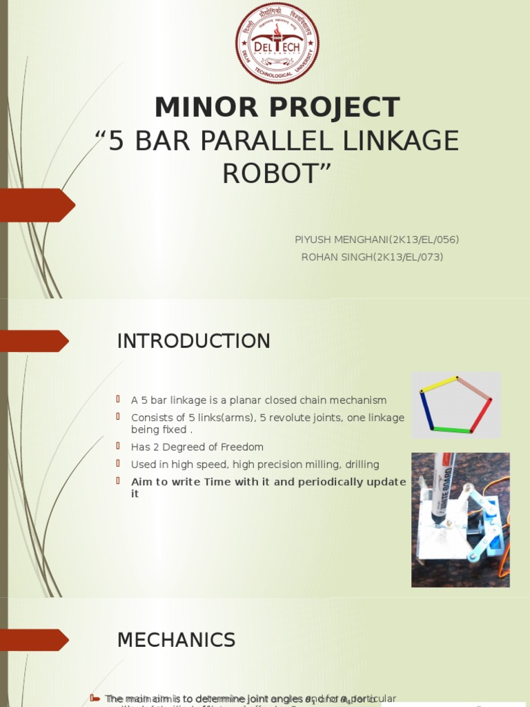 5 Bar Parallel Linkage Bot | PDF | Printed Circuit Board | Robot