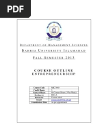 ENTR3400F16 Course Outline | PDF | Business | Economies