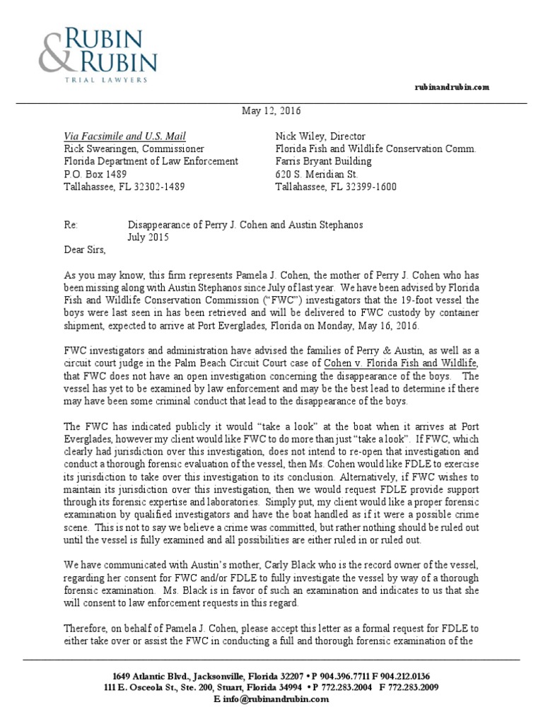 FDLE Letter | Download Free PDF | Law Enforcement | Crime & Violence