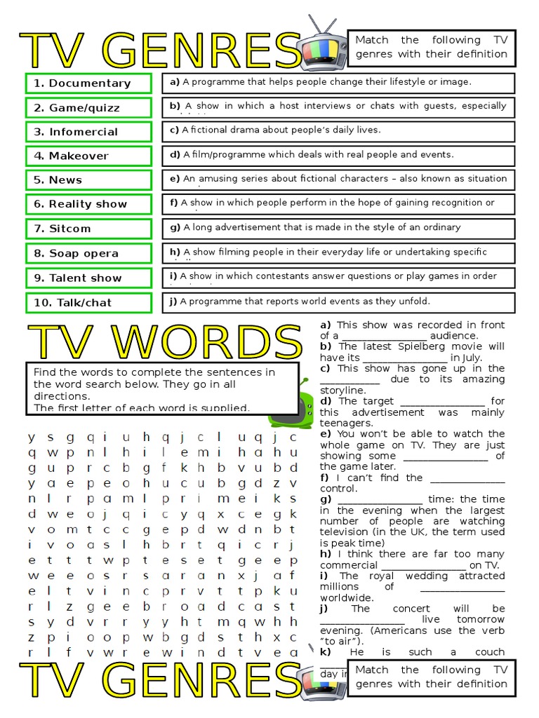 TV Words | PDF | Reality Television | Television
