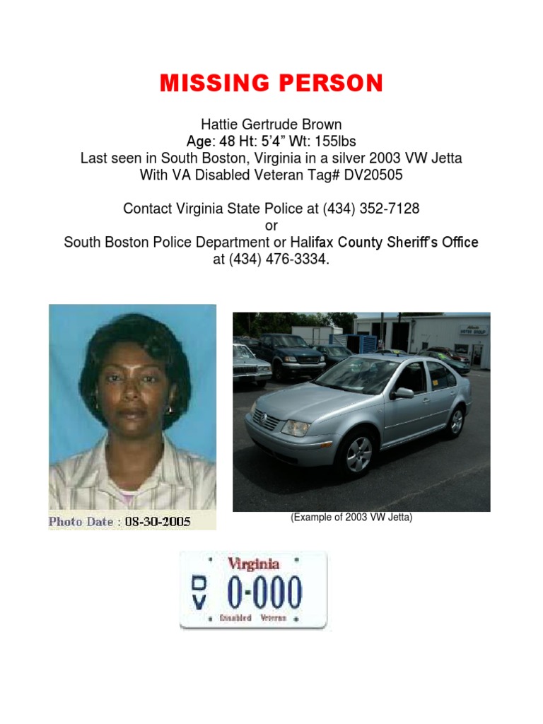 BOLO Poster For Ms. Hattie Brown | PDF