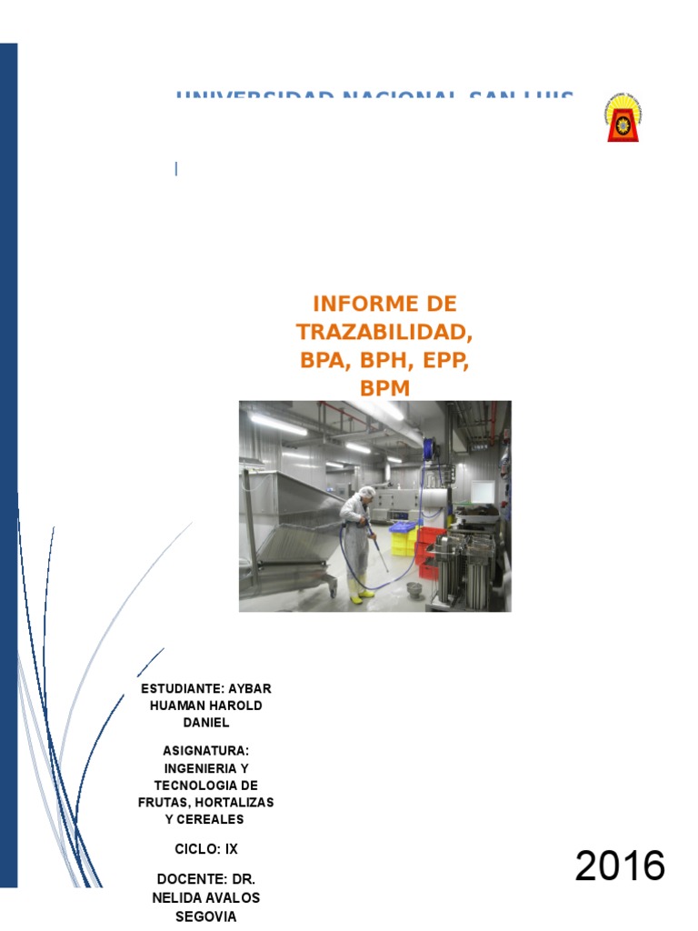 BPM, BPH, Bpa, Epp | PDF | Industria de alimentos | Análisis de Riesgo ...