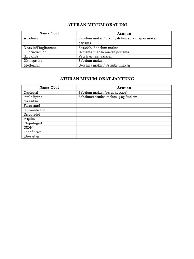Aturan Minum Obat DM | PDF | Kesehatan Holistik
