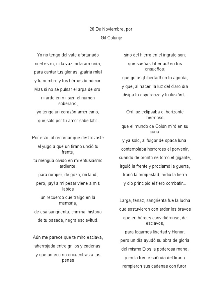 Poemas Patrióticos de Gil Colunje | PDF | Panamá