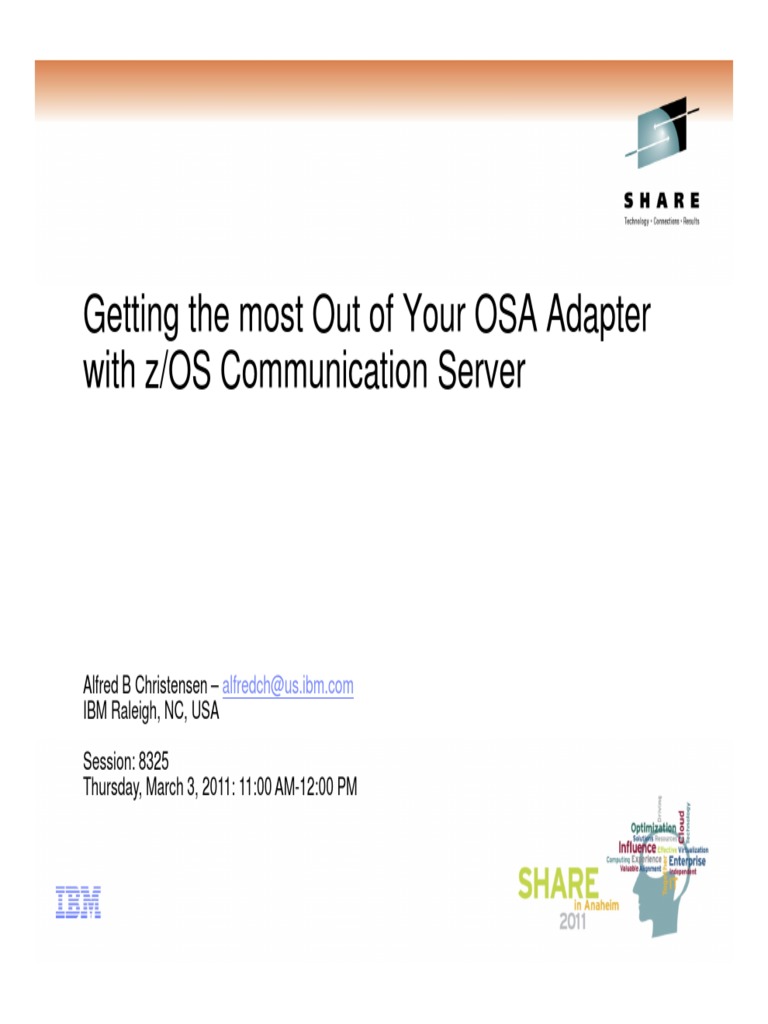 Getting The Most Out of Your OSA Adapter With Z OS Communications ...