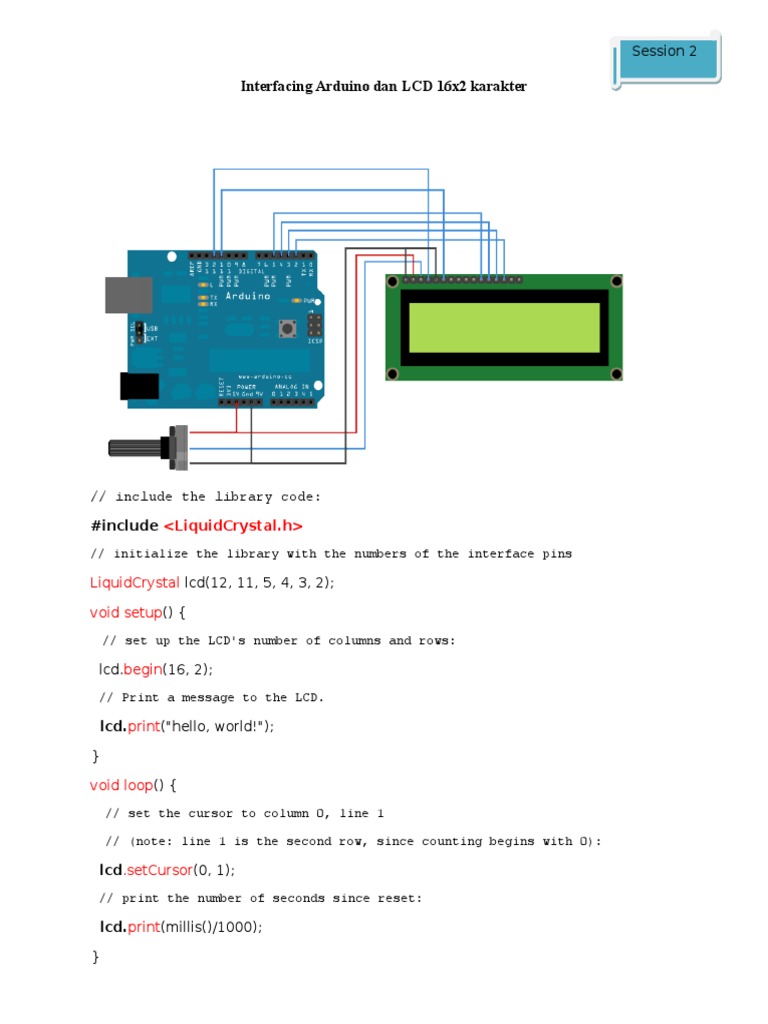 Interfacing Arduino Dan LCD 16x2 Karakter | PDF