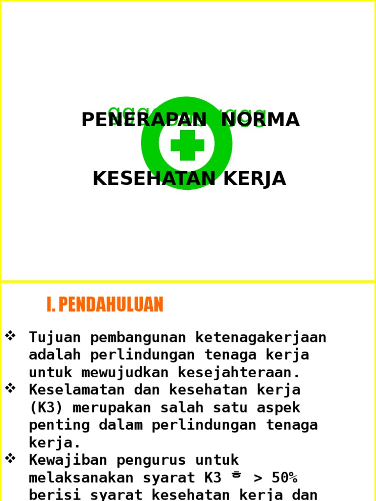 Penerapan Norma Kesehatan Kerja | PDF | Kesehatan Holistik