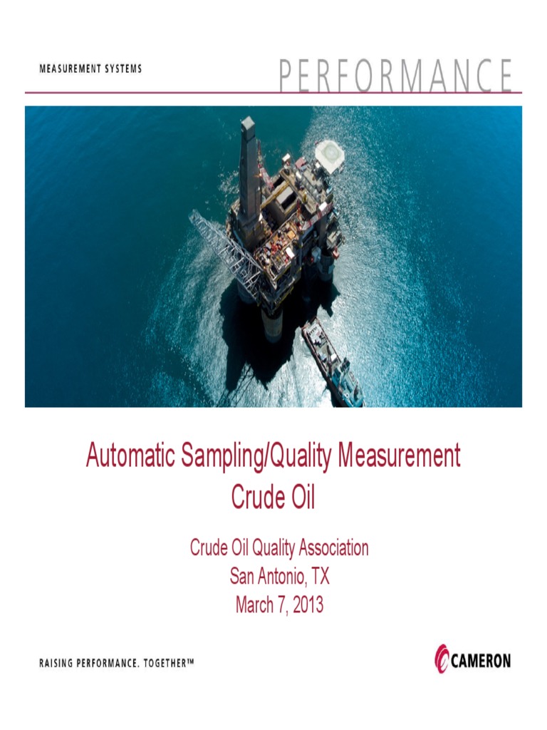 Automatic Sampling/Quality Measurement Crude Oil | PDF | Viscosity ...